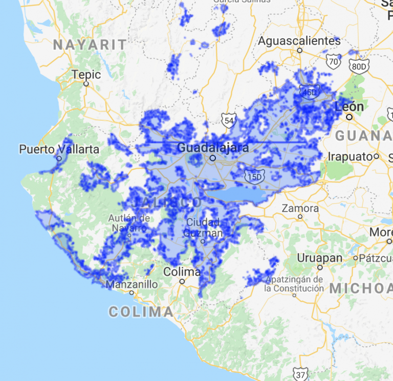 Cobertura de compañías de celulares